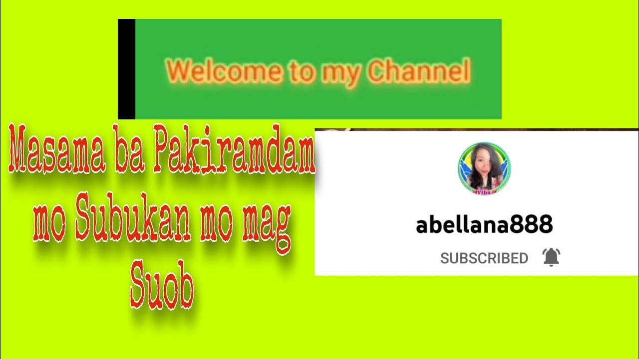 Masama ba Pakiramdam mo Subukan mo mag Suob - YouTube