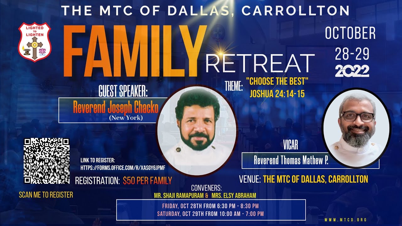 The Mar Thoma Church of Dallas, Carrollton | Family Retreat Day 1 | 10 ...
