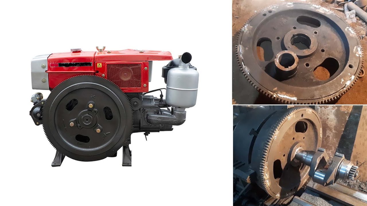 How To Repair Flywheel Engine I 22HP I Chinese Diesel Flywheel ...