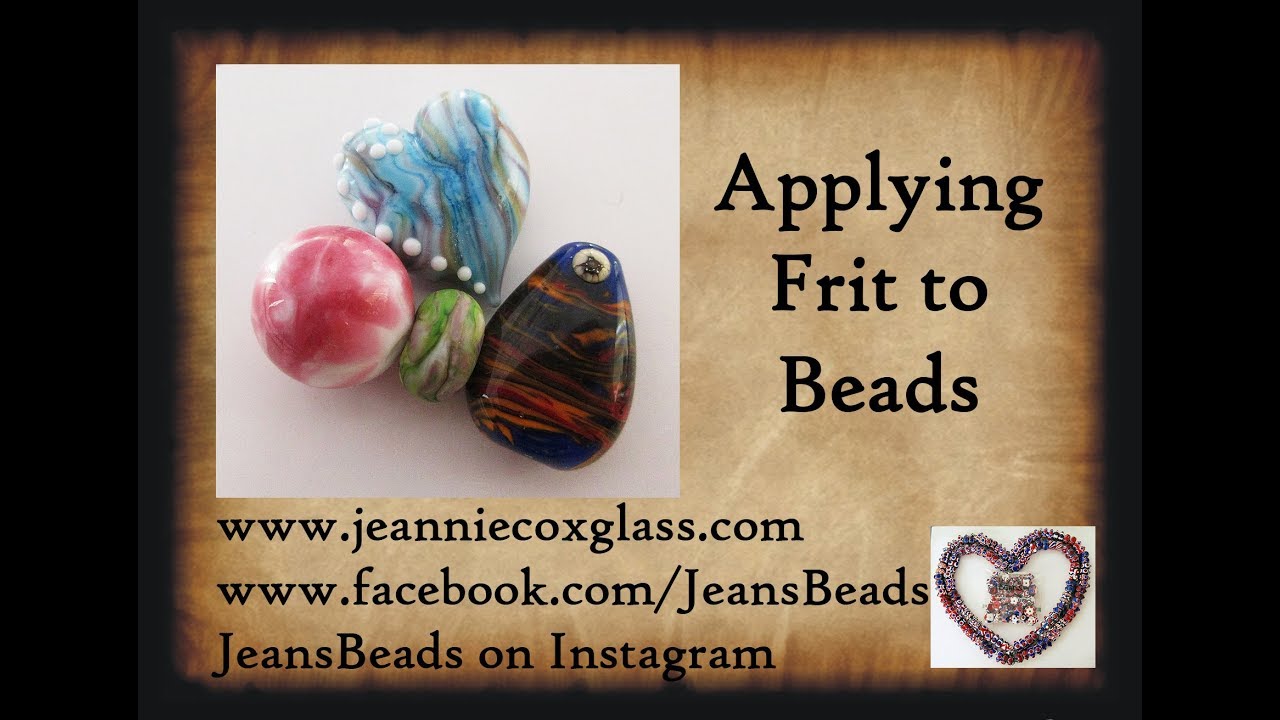 How to Apply Glass Frit to a Lampwork Bead by Jeannie Cox - YouTube