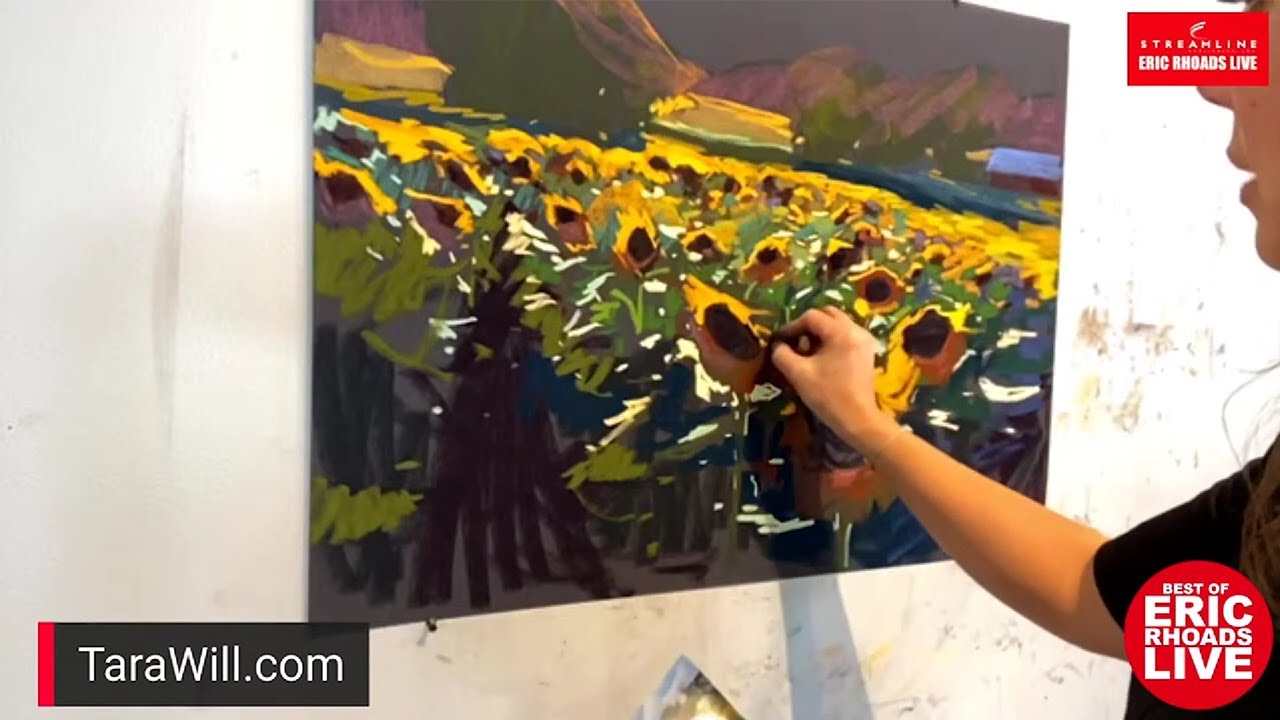 Tara Will - Painting Sunflowers - YouTube