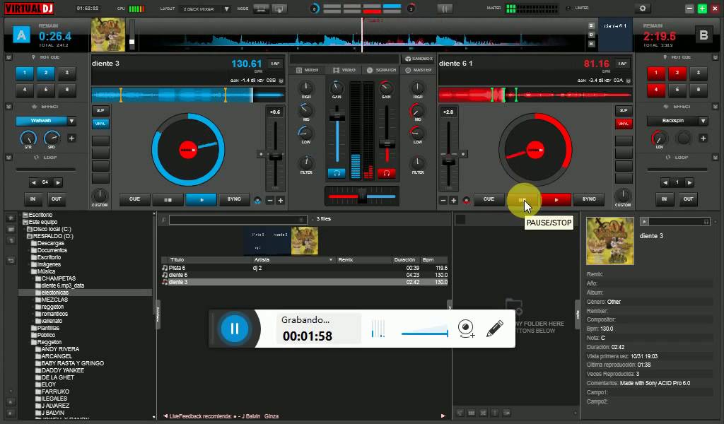 como utilizar virtual dj 8 - YouTube