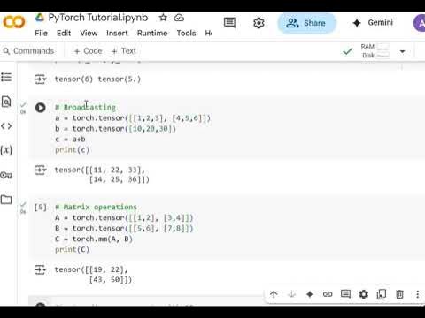 Learning PyTorch Day 4: Tensor Operations and Functions part 2 - YouTube