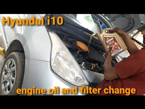 Hyundai i10 grand engine oil change - YouTube
