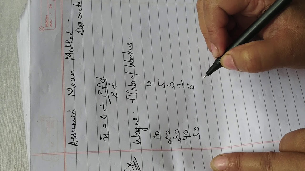 Class 11 Economic Assumed Mean Method Discrete Series YouTube class-11-economic-assumed-mean-method-discrete-series-youtube