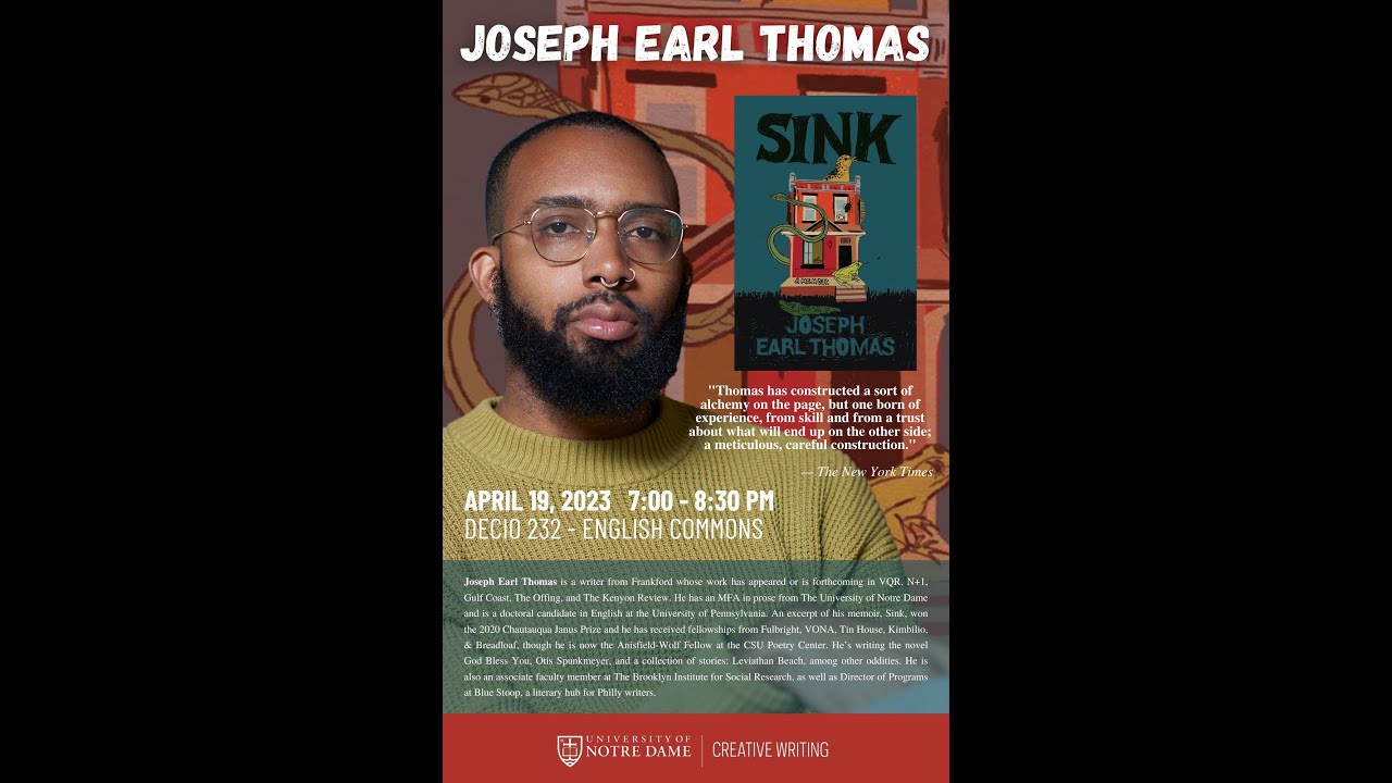 Creative Writing Series ft. Joseph Earl Thomas - YouTube