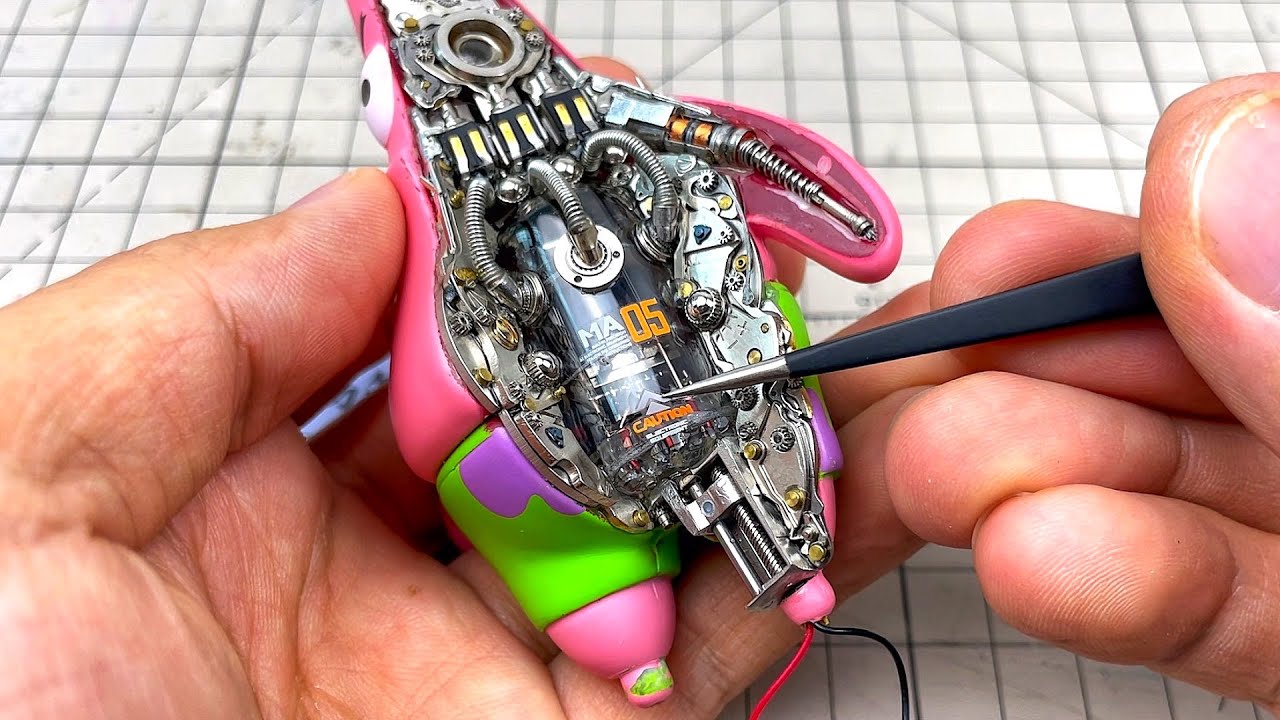 机械朋克风格派大星｜Steampunk ｜DIY｜Patrick｜Spongebob｜craft｜海绵宝宝｜派大星｜机械朋克 ｜手工｜手工改造 ...