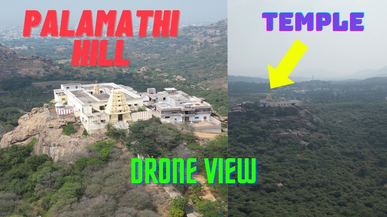 Palamathi hills drone view | Murugan temple vellore #djimini3pro # ...