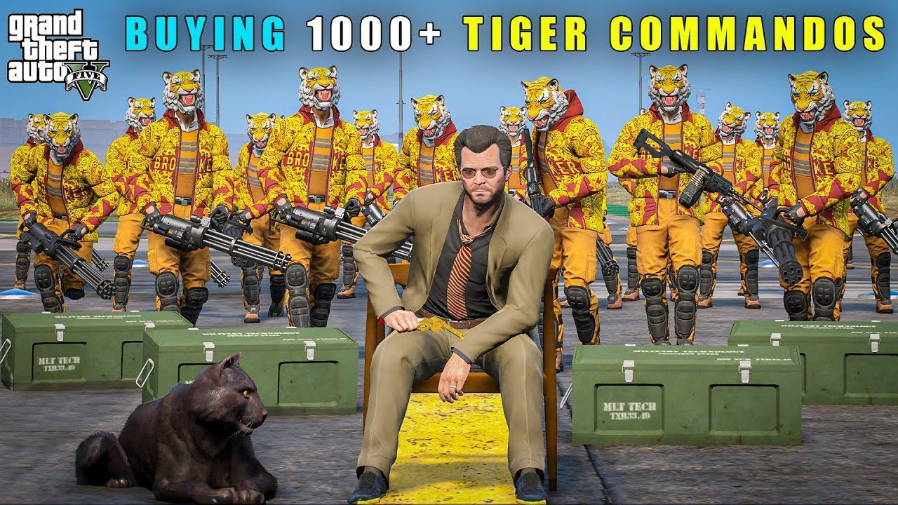GTA 5 : MICHAEL BUYING 1000+ TIGER COMMANDOS || BB GAMING - YouTube