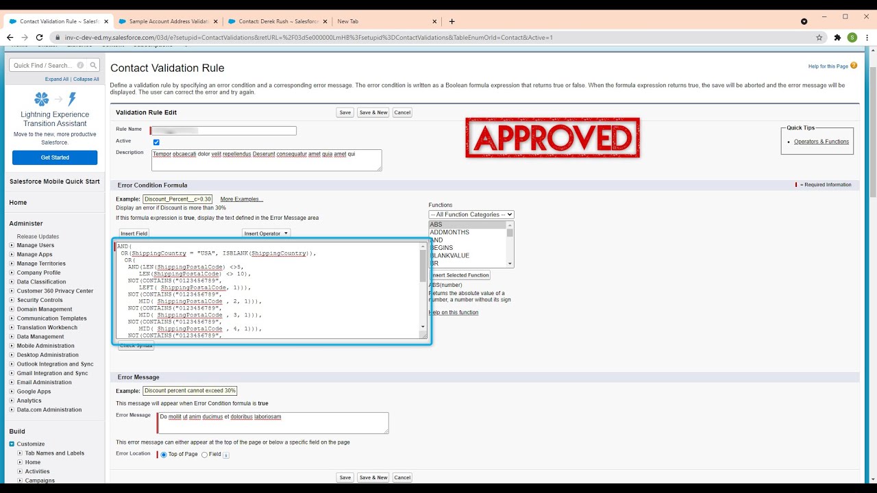 How To Create Object Validation Rules In Salesforce Way To Motivate