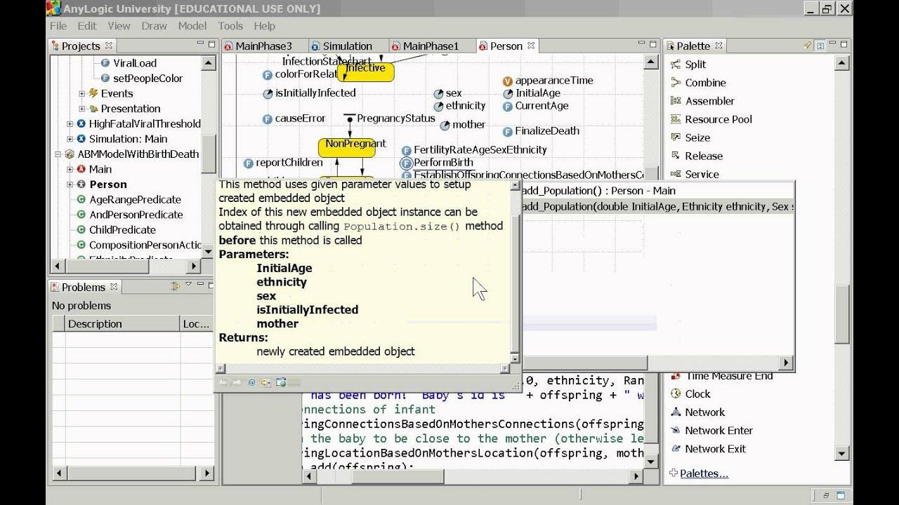 Basics of Methods and Functions for AnyLogic [Agent-Based Modeling for Health Policy with ...