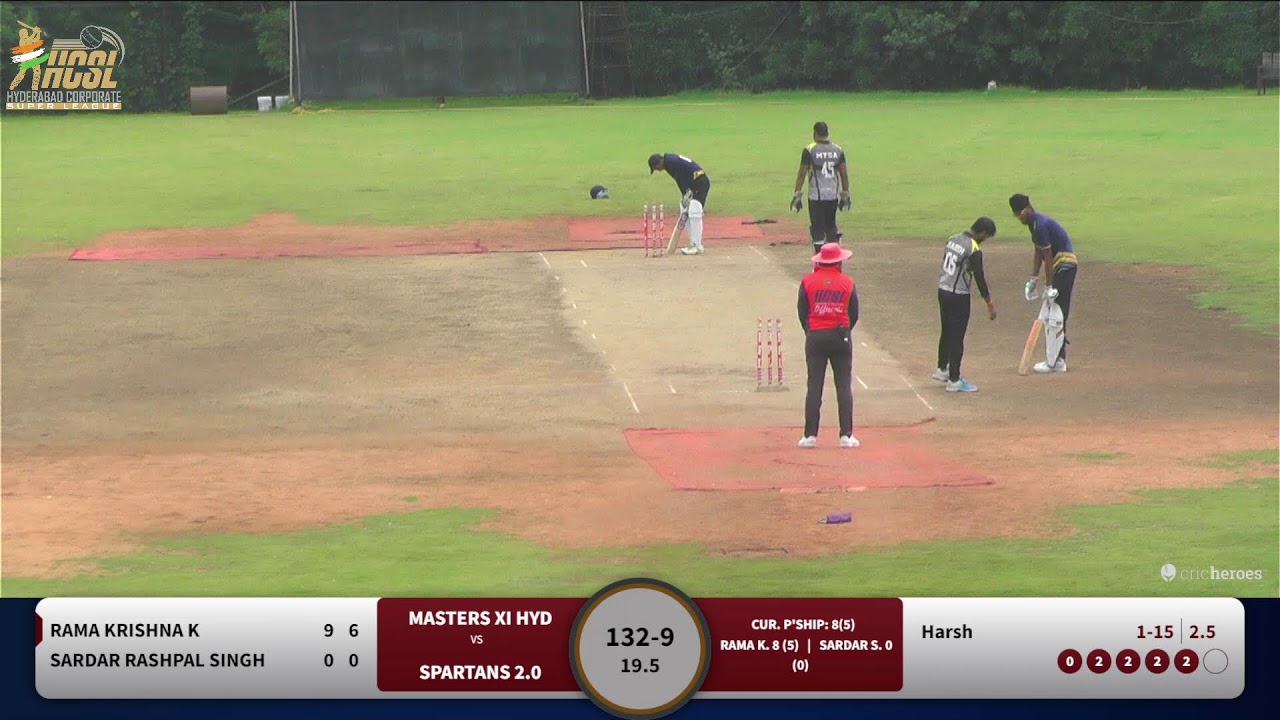 MASTERS XI HYD VS SPARTANS 2.O || LEAGUE MATCHES || HCSL SEASON-54 ...