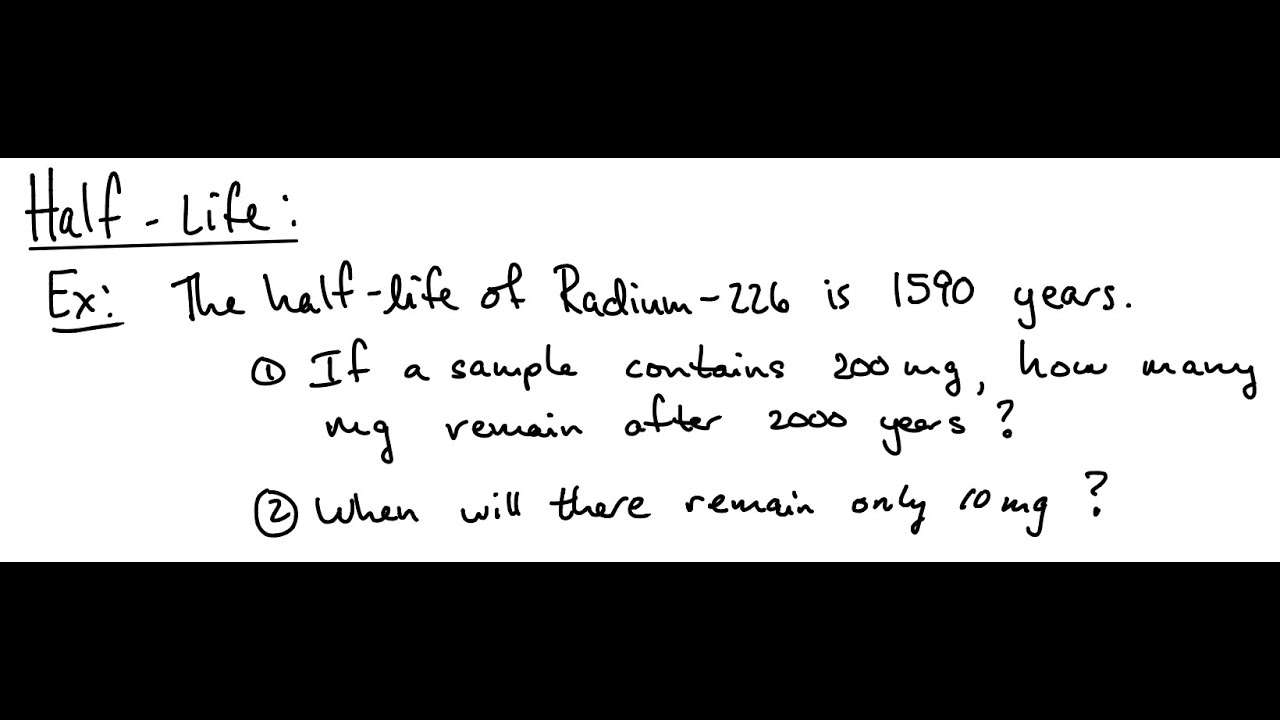 Exponential Applications - Half-Life part 1 - YouTube