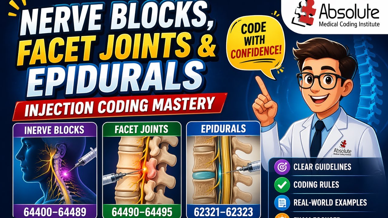 CPT Guideline Mastery: Nerve Blocks ,Facet Joint ,Epidurals Injection ...