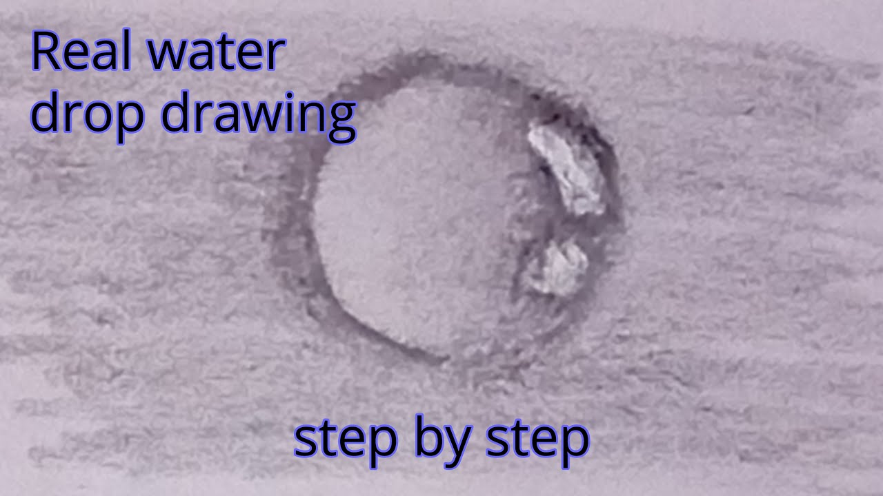 How to draw realistic water drop | 2M+ views | Easy pencil drawing # ...