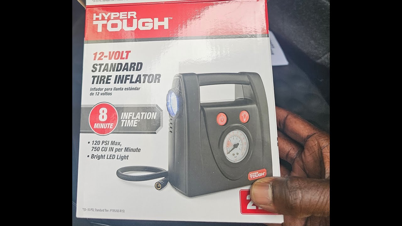 Hyper Tough 12 Volt Standard Tire Inflator $25 - YouTube