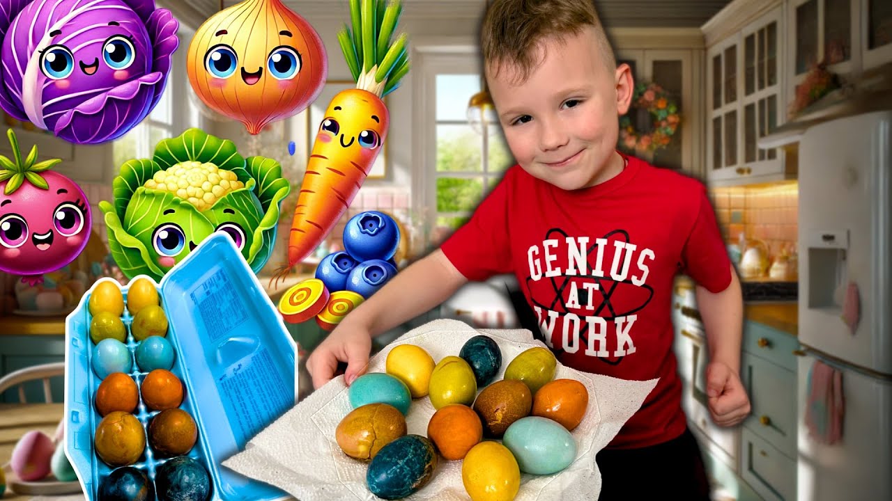 Easter Egg Coloring with Alex — Using All Natural Ingredients! - YouTube