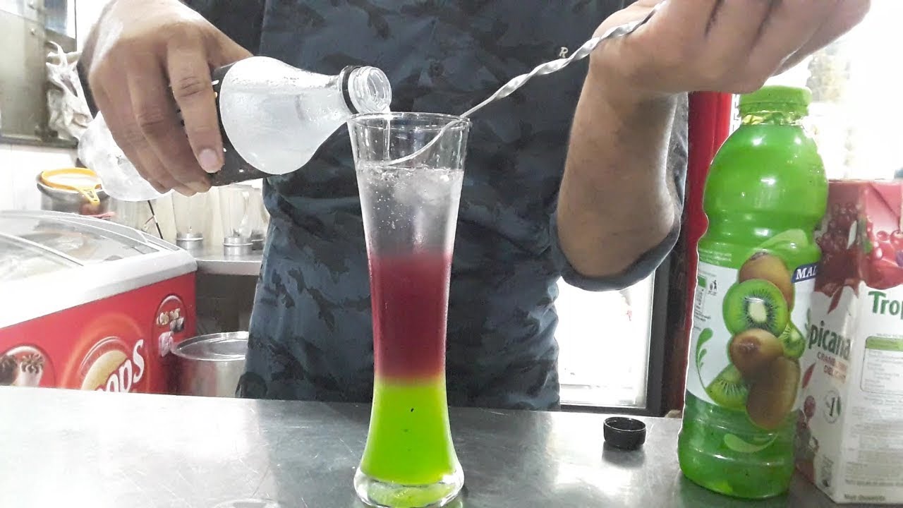 3 Layer Kiwi Mocktail || The mocktail house - YouTube