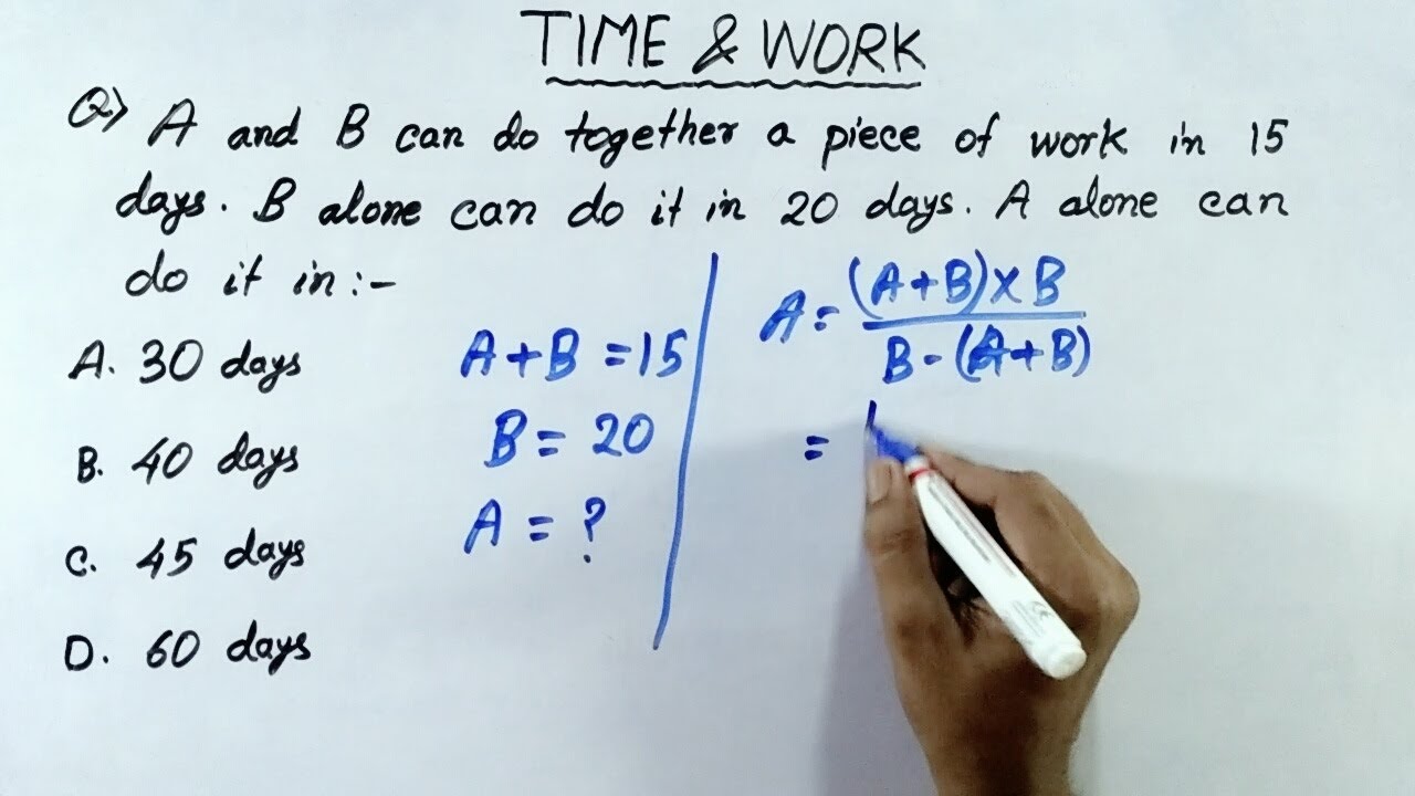Time and Work Problems Shortcut & Tricks (Part 4) | Time and work ...