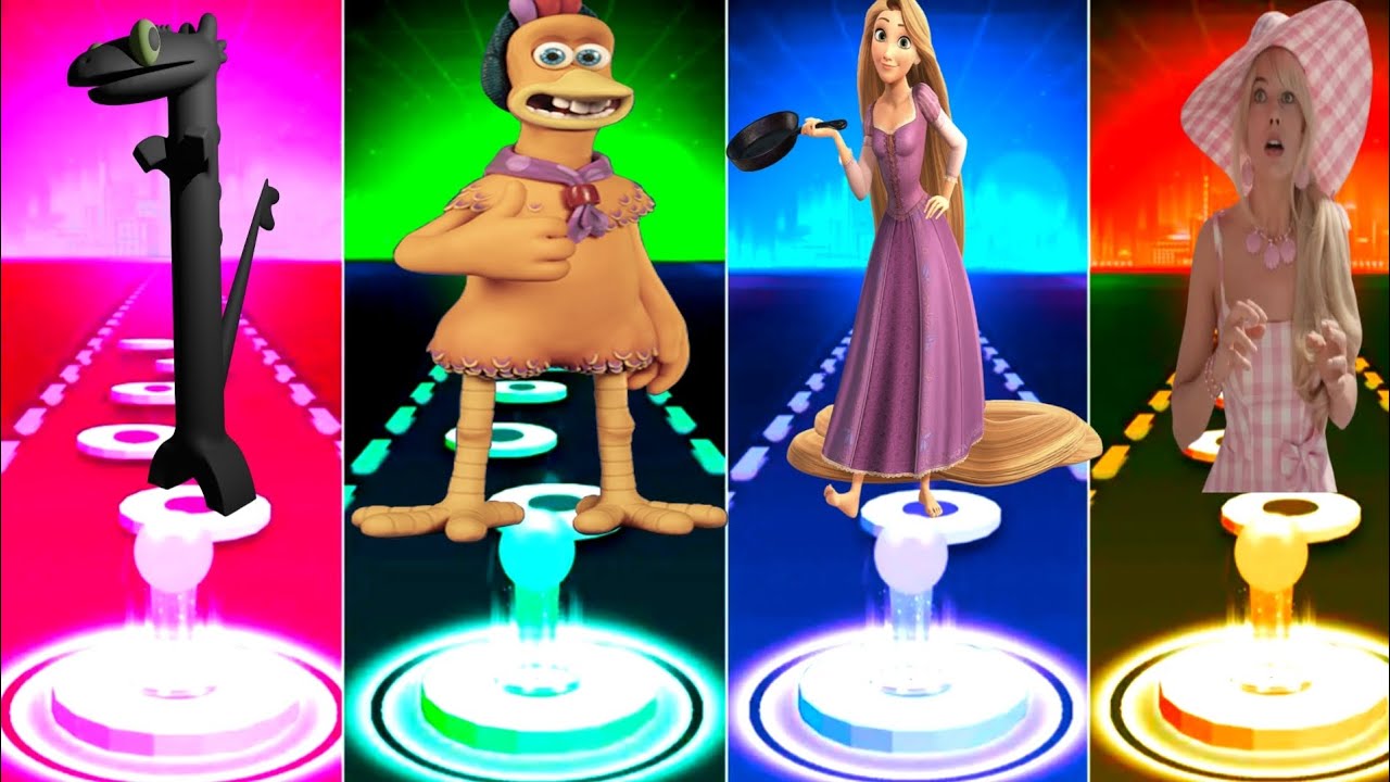 Toothless_Dragon_Dancing🆚Chicken_Run_🆚Tangled_Rapunzel🆚Barbie 💥Who is ...