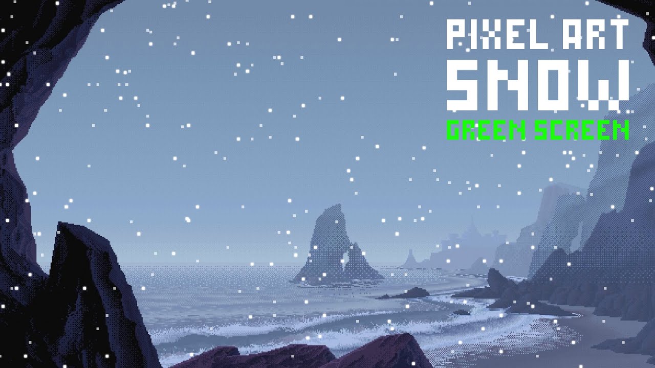 I Coded Pixel Art Snow Green Screen - YouTube