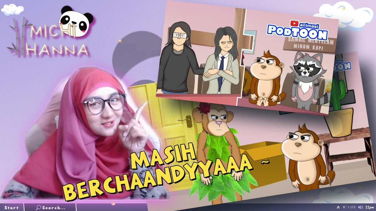 Berchandya tapi tetep ABSURD ! Reaction Animasi PODTOON | Michi Hanna Reaction. - YouTube