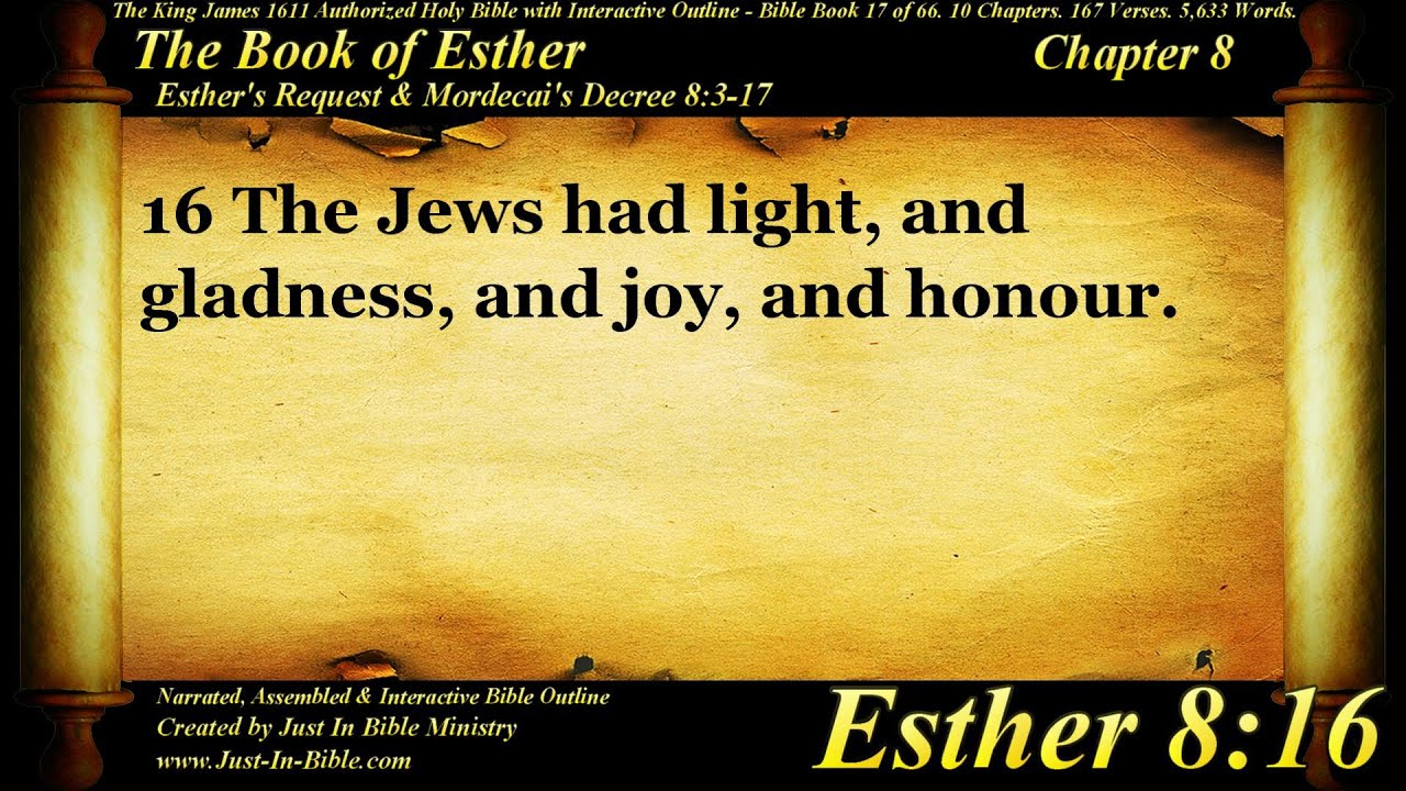 Bible Book #17 - Esther Chapter 8 - The Holy Bible KJV Read Along Audio ...