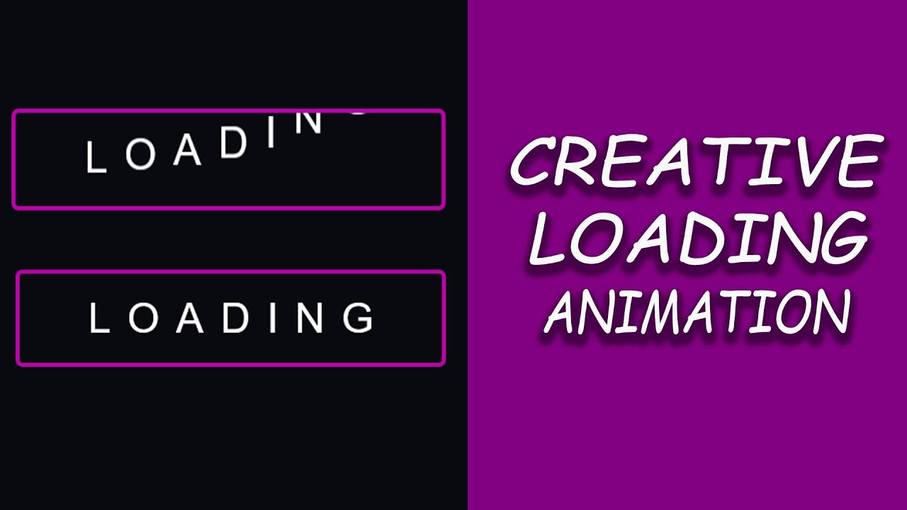 How to design a loading page with animation?? - YouTube