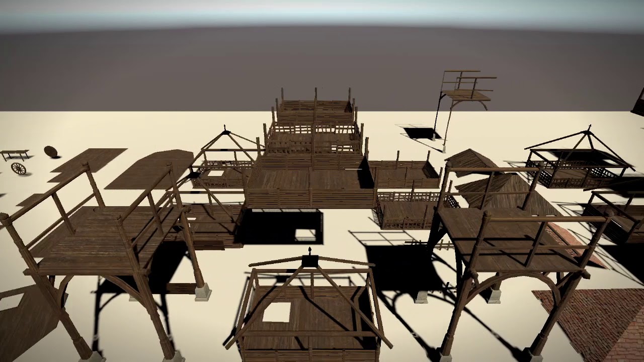 Medieval Modular City - Elements showcase - YouTube