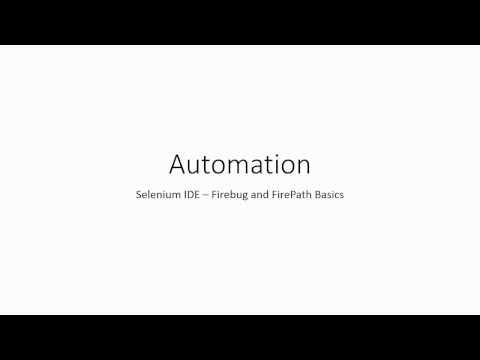 Firebug and Firepath Basics - Selenium IDE Tutorials 07 - YouTube