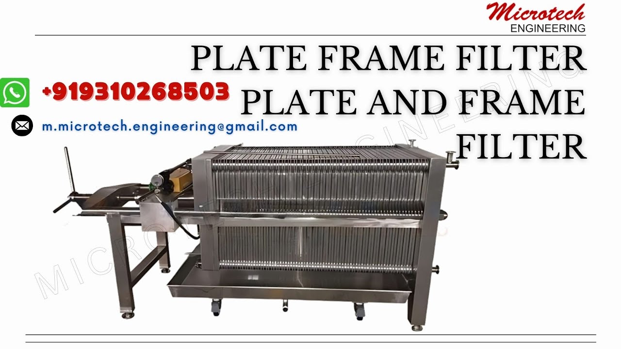 PLATE FRAME FILTER PLATE AND FRAME FILTER - YouTube