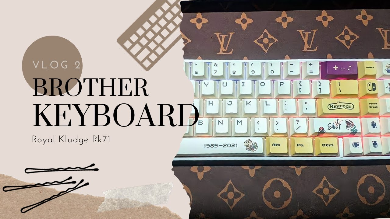 🌤 my brother keyboard haul. unbox royal kludge rk71, feker panda switch ...