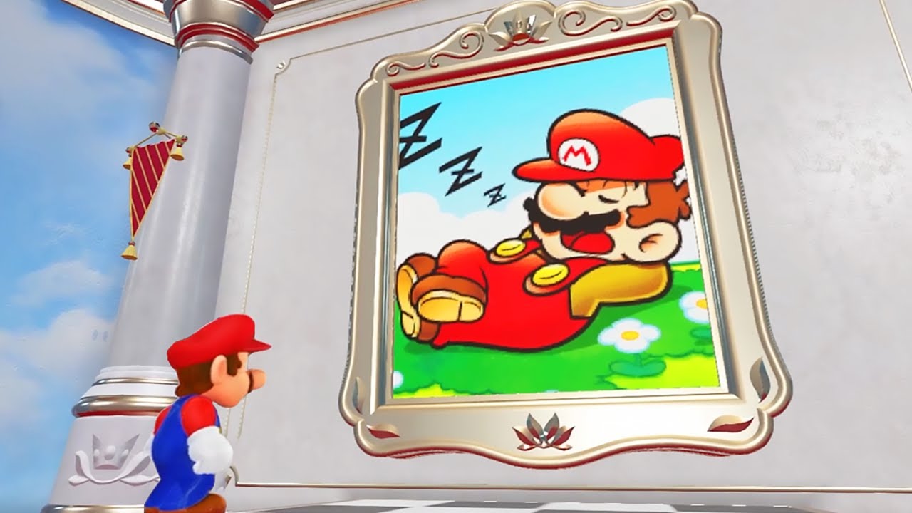 What happens when Mario enters the Sleeping Painting in Super Mario ...