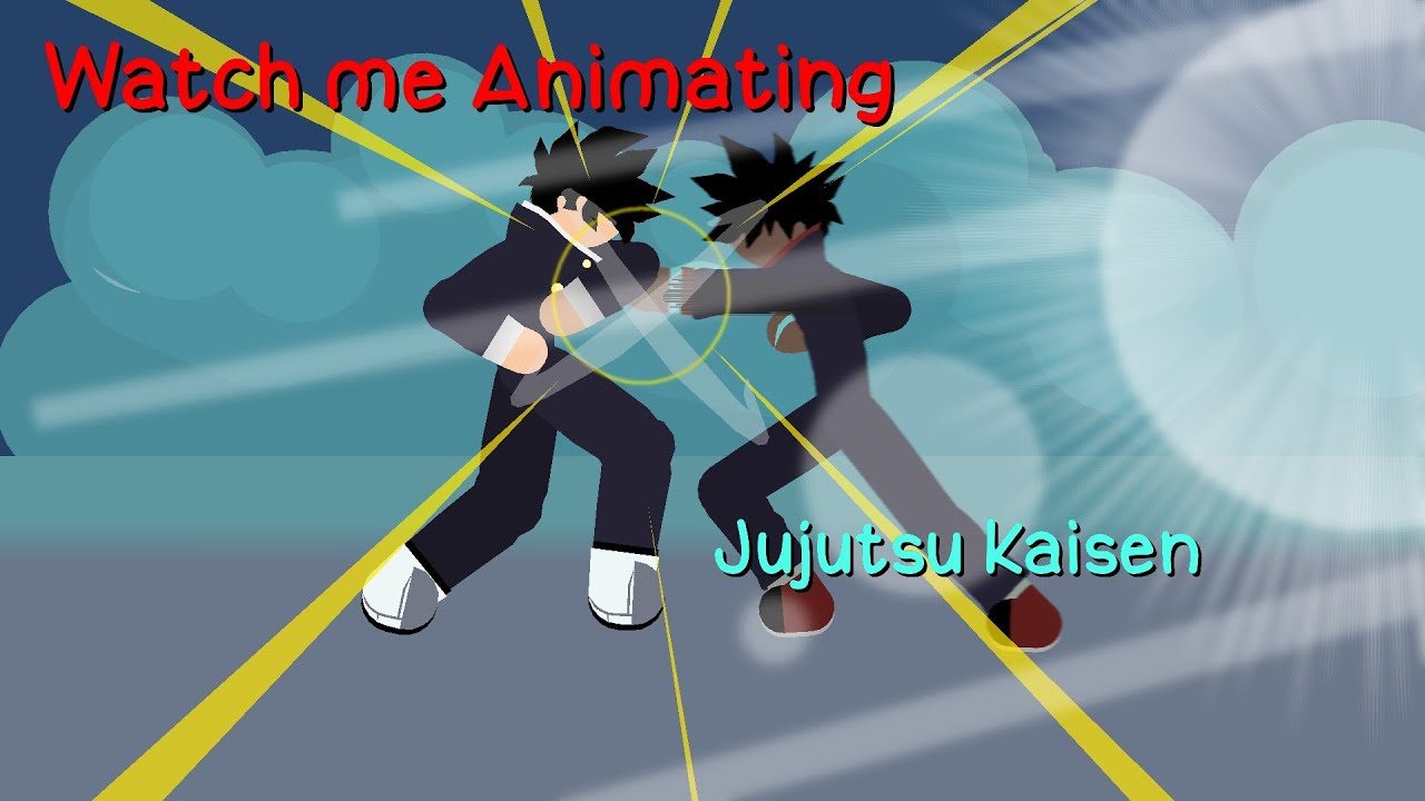 Watch Me Animating// Jujutsu Kaisen Style (Ken Vs North) Test 💥Stick ...