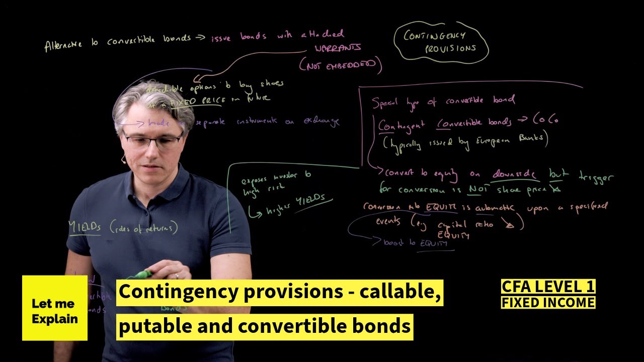Contingency provisions - callable, putable and convertible bonds (for ...