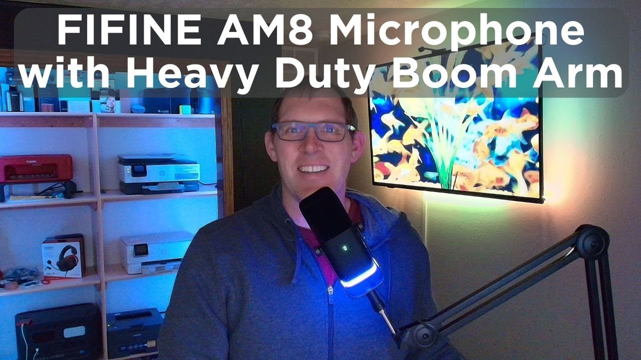 FIFINE AM8 Microphone Combined with the FIFINE Heavy Duty Boom Arm ...