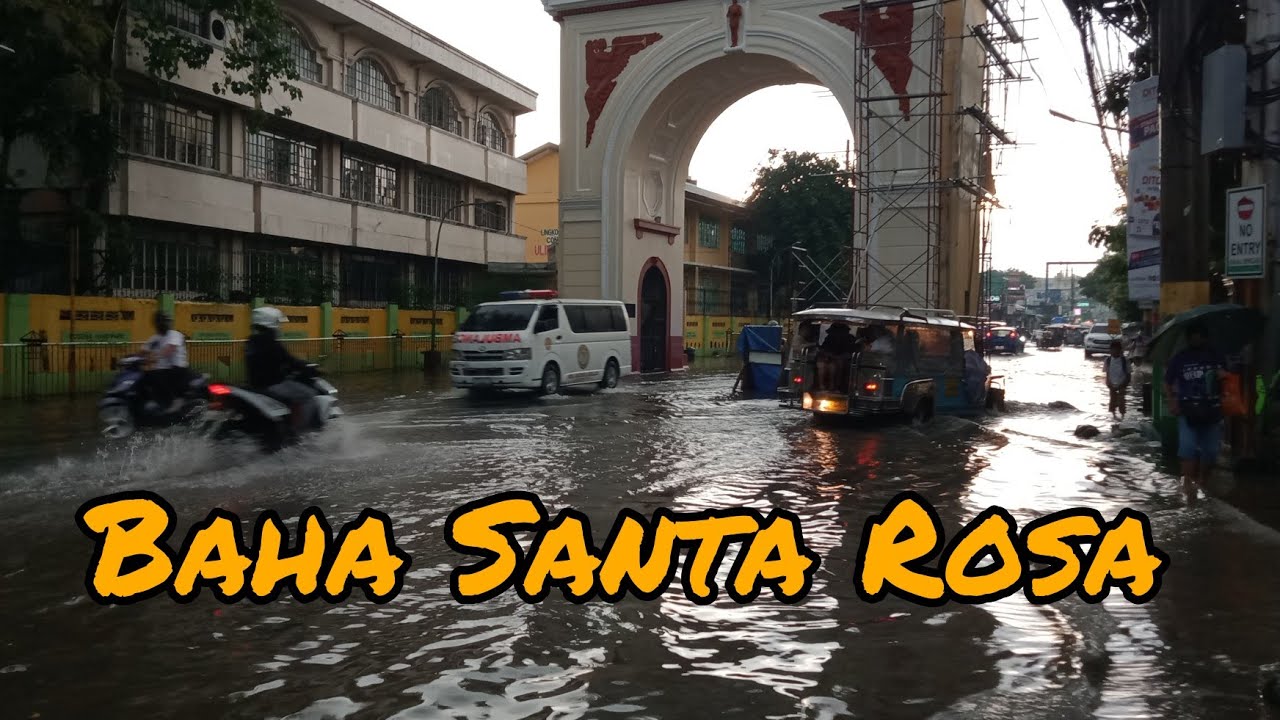 Santa Rosa Baha sa lakas Ng ulan - YouTube
