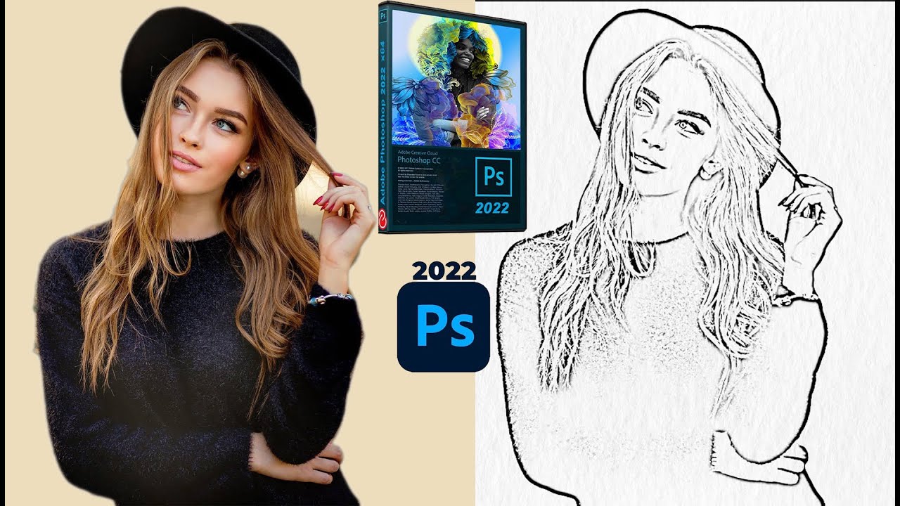 How to drawing easily any image of Adobe Photoshop tutorial 2022 - YouTube