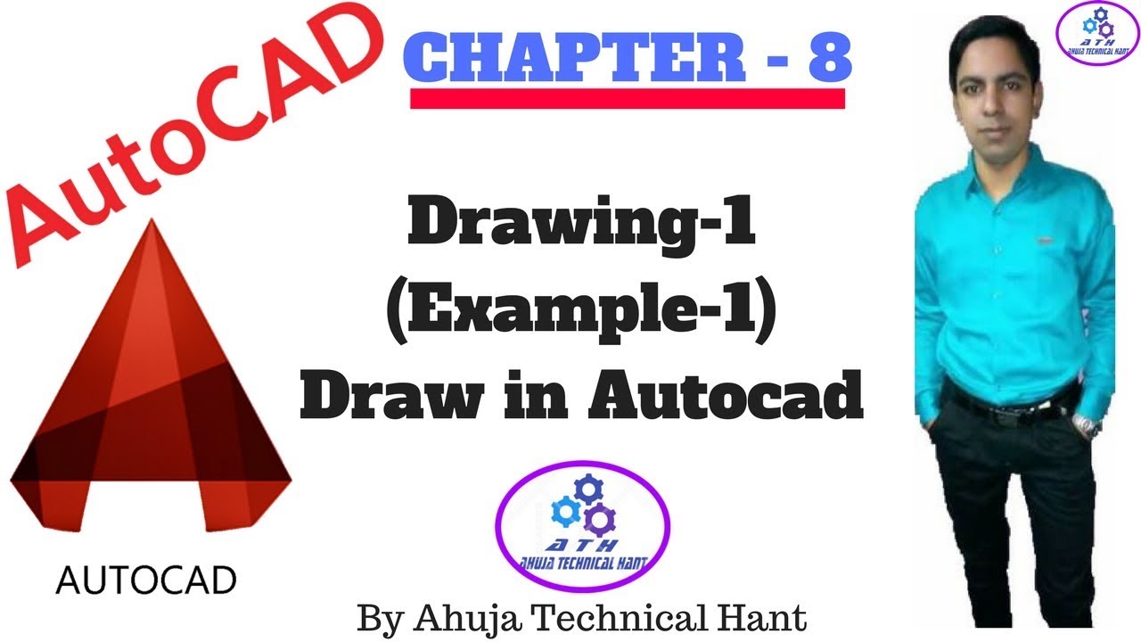 AutoCad 2D Tutorial for beginners 2018 | Drawing -1 (Example-1) Draw ...