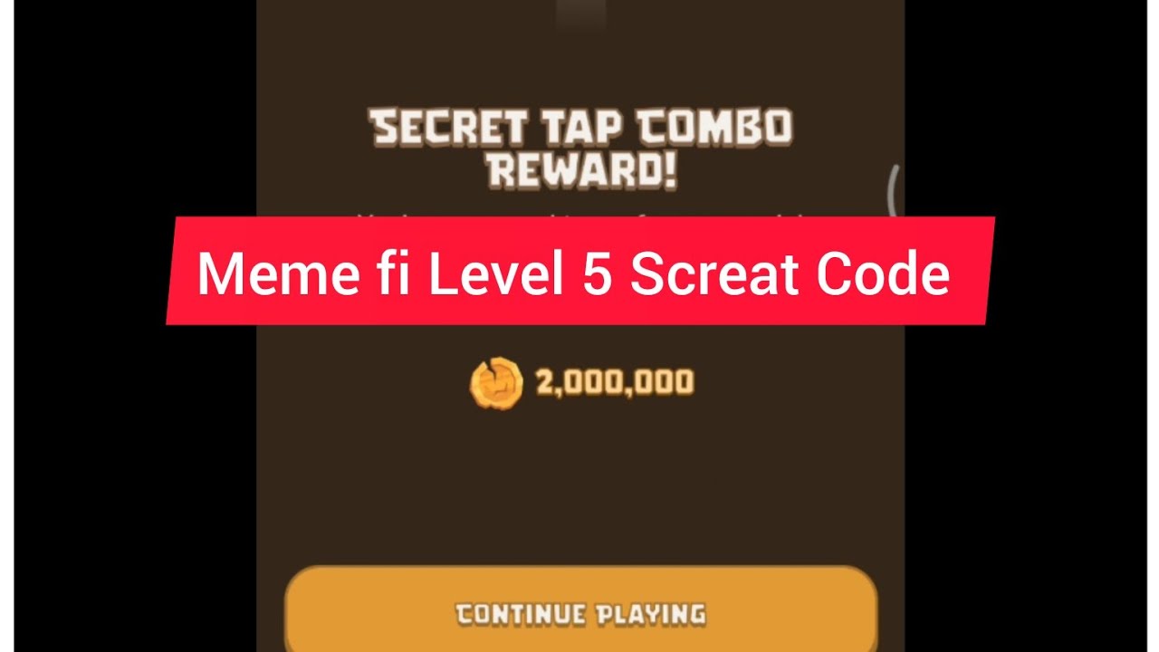 Meme fi Level 5 Screat Code revel 2 M coin - YouTube