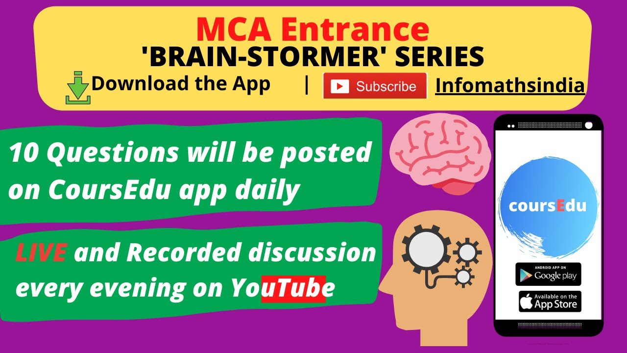 Brainstormer Series | Daily top MCA Questions| Live/recorded discussion ...