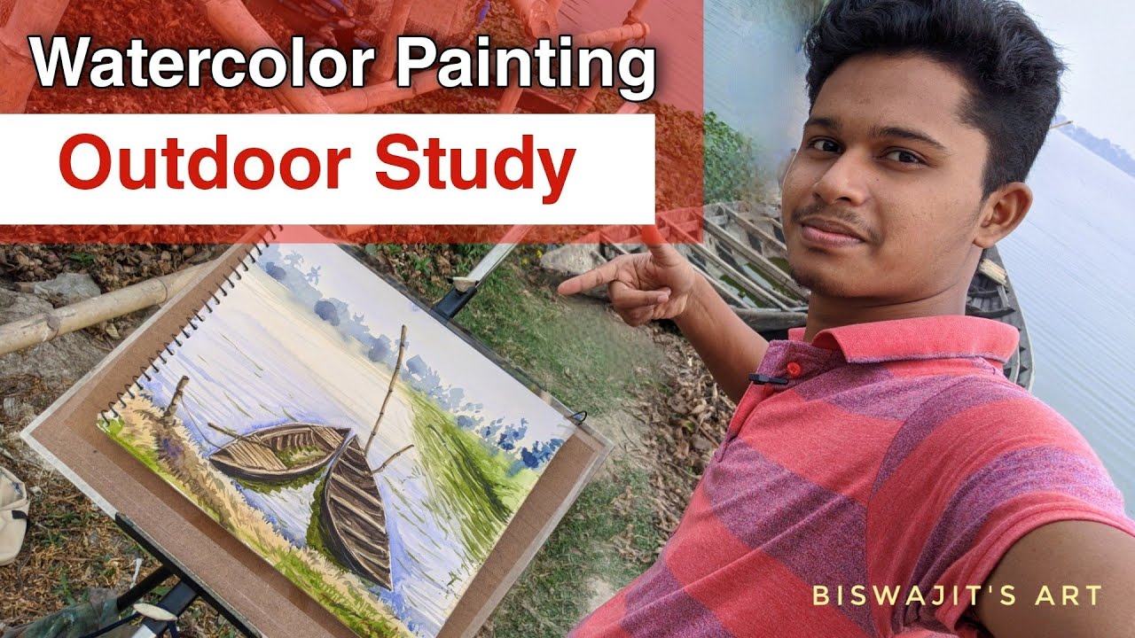 Outdoor Watercolor Painting // outdoor study painting // plein air ...