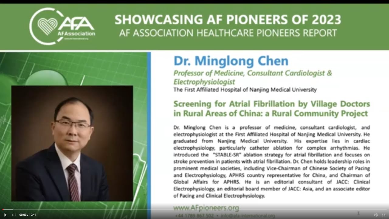 Showcasing AF Pioneers of 2023 - Professor Minglong Chen and Dr ...