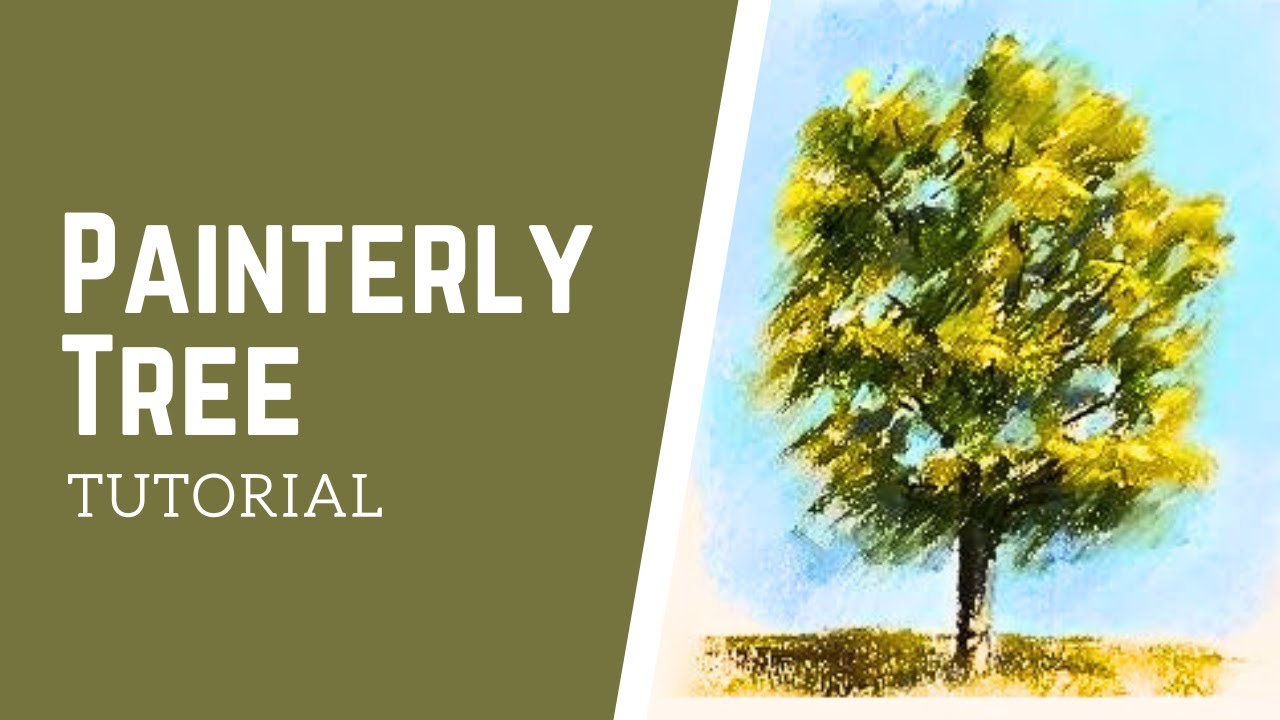 How to draw a tree step by step with soft pastels | Easy drawing ...