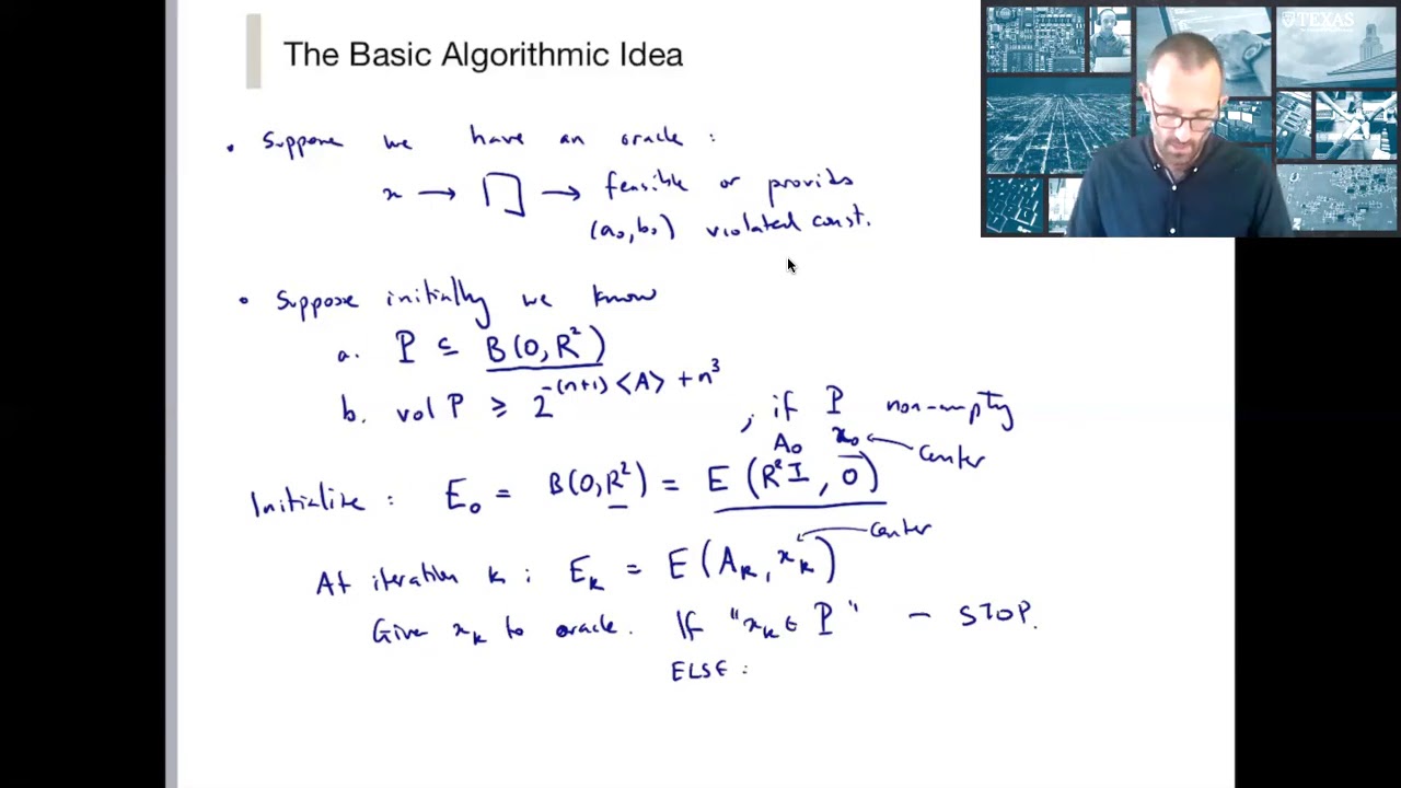 5.1 Ellipsoid Algorithm, Part I - YouTube