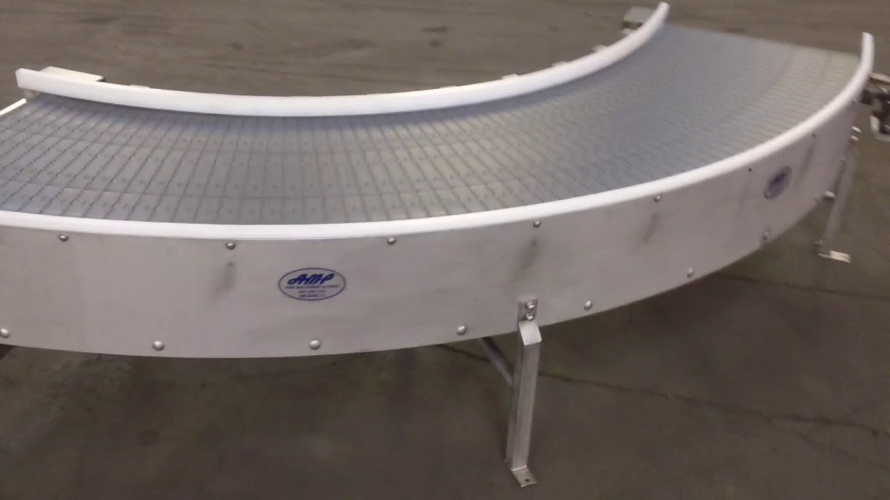 Tight radius 90 degree conveyor - YouTube