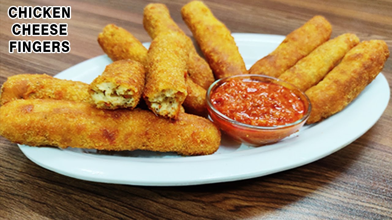 Chicken Cheese Fingers | Crispy Chicken Fingers Recipes | चिकन फिंगर्स ...