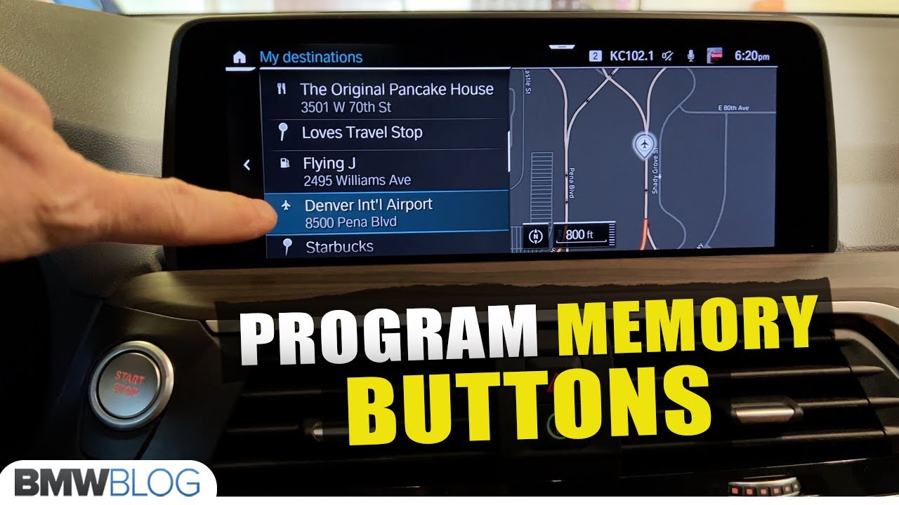BMW Memory Buttons - How to program them - YouTube