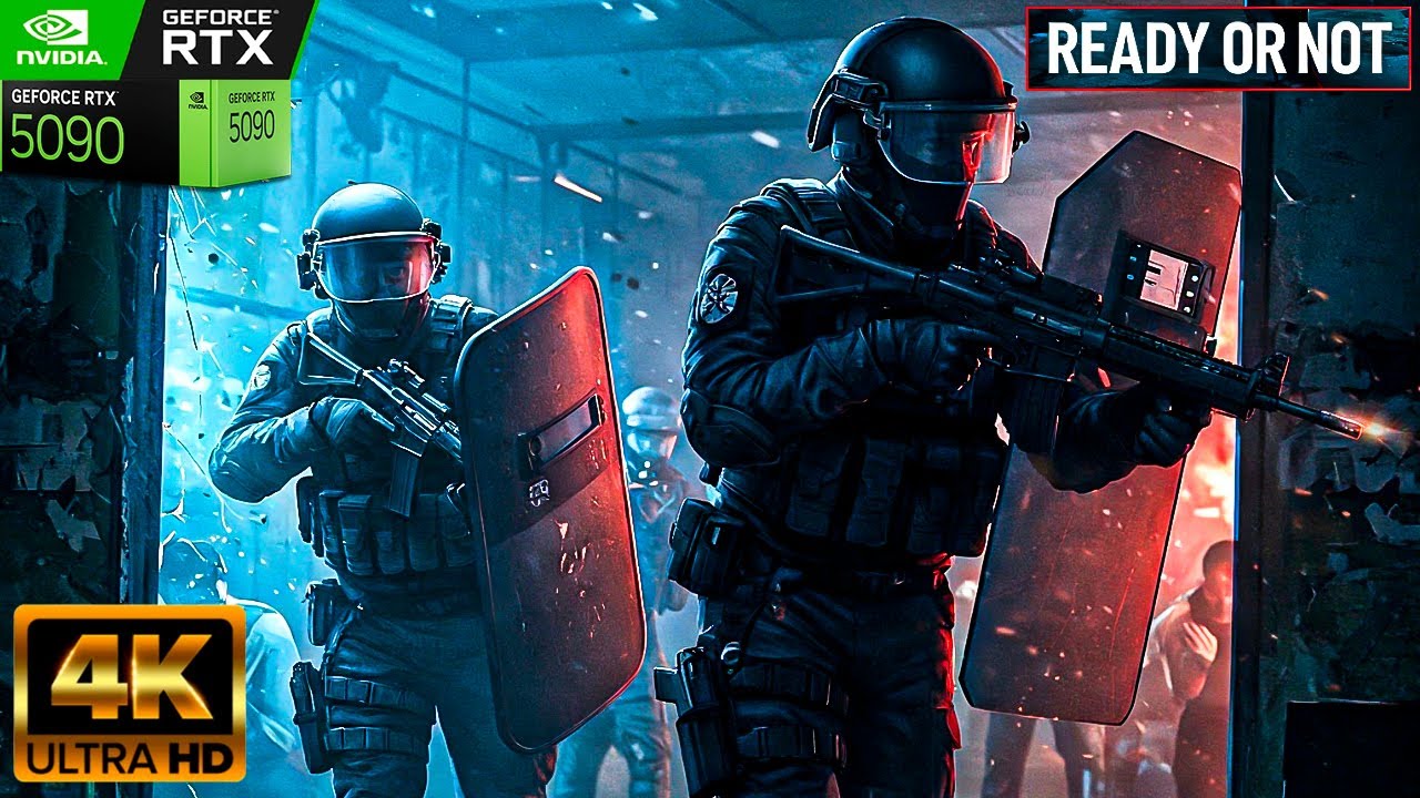 READY OR NOT : AMD RYZEN 7 9800 X3D + RTX 5090 32GB ( 4K Maximum ...