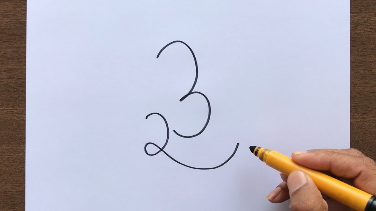 How to Draw Ganeshji from number 23 | Most Easiest Drawing for All ...